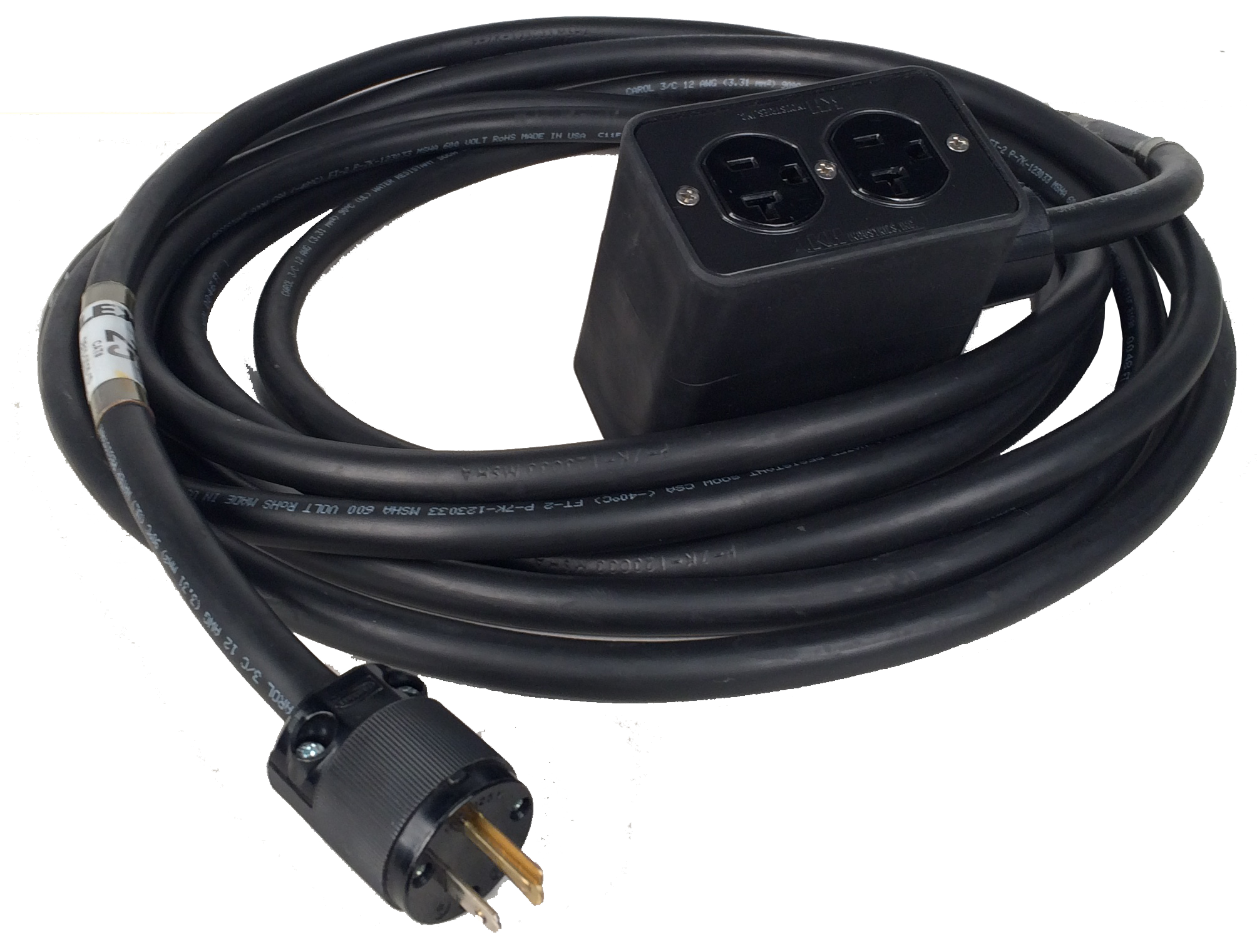 DB15-QD1-1D | 15 Amp Quad Box with 1' Tail | LEX Products